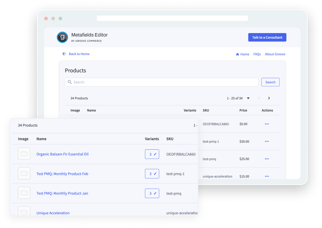 Free BigCommerce Metafields Editor App - Groove Commerce